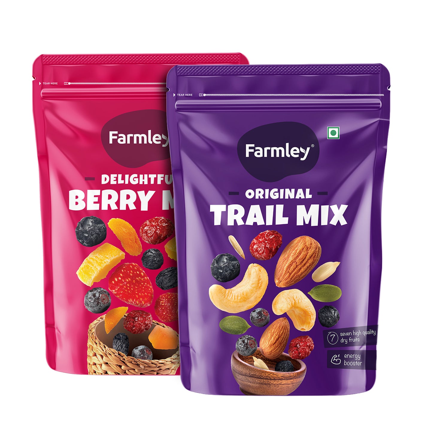 Trail Mix (200g) + Berry Mix (200g) – Farmley | Connedit Business ...